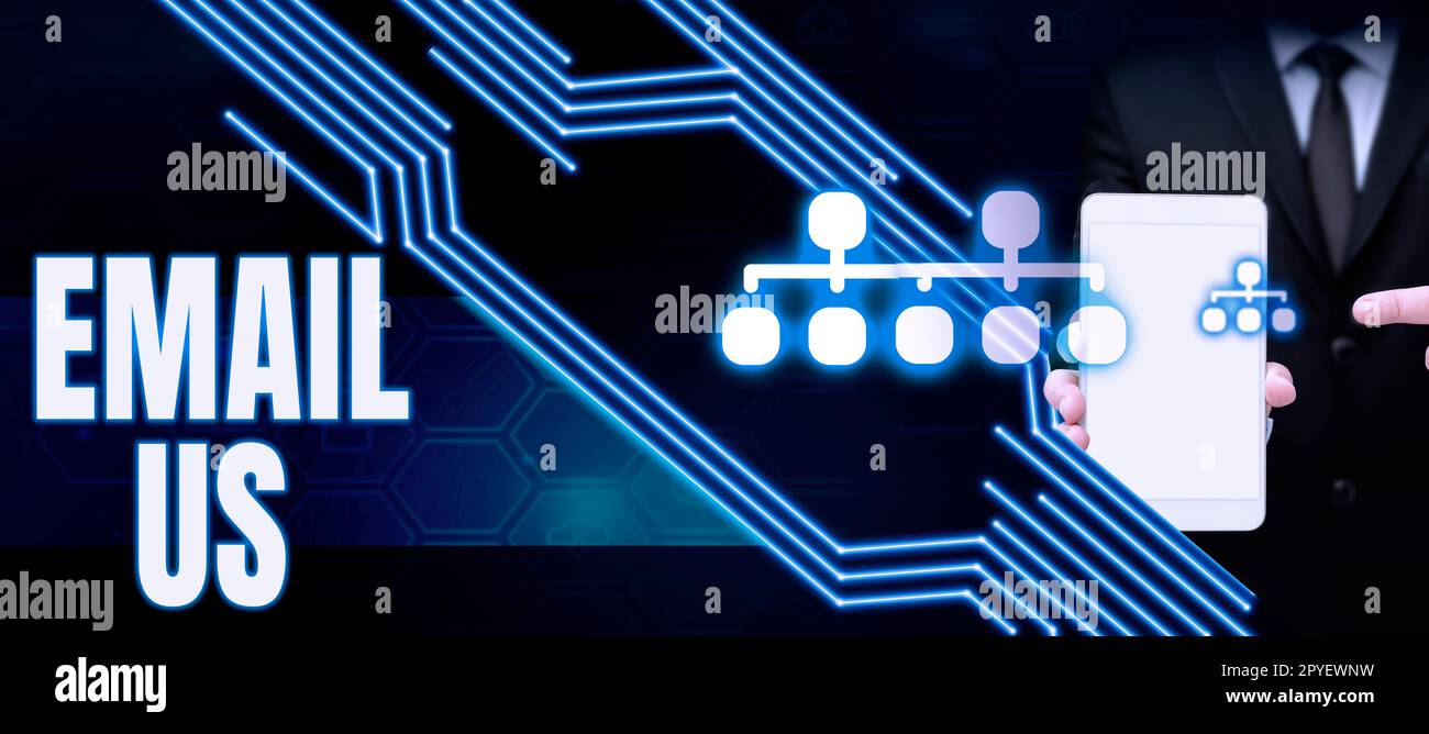 Text showing inspiration Email Us. Word for Sending a commercial ...