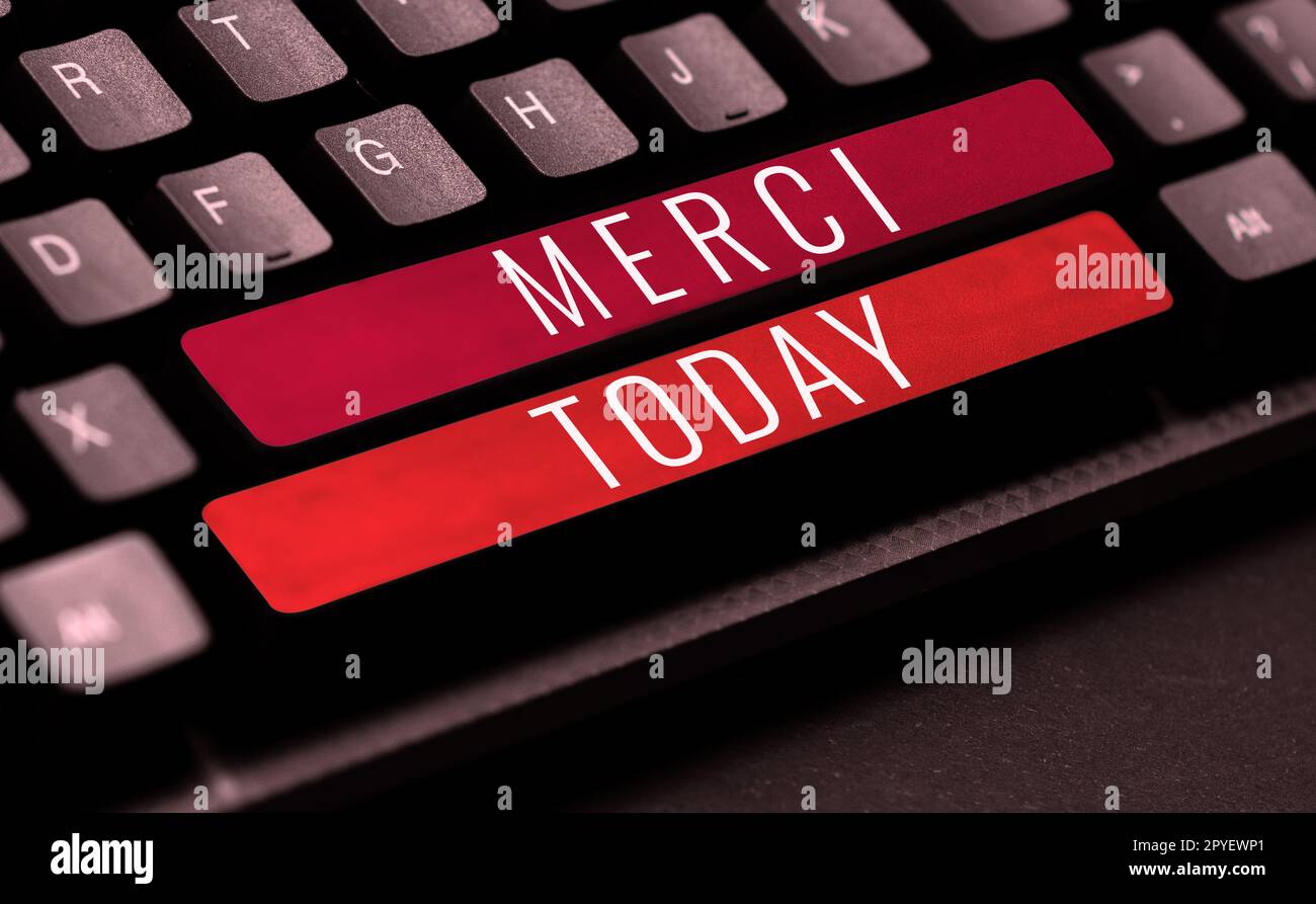 Text showing inspiration Merci. Word for what is said or response when ...