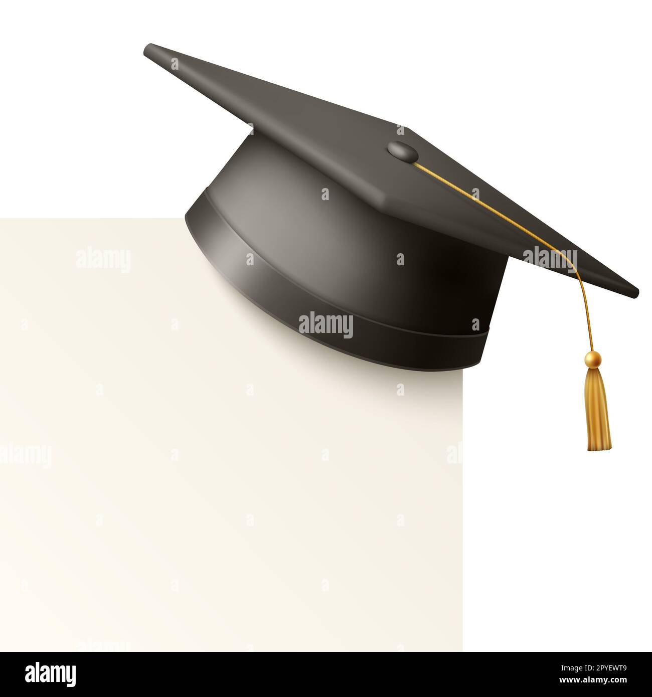 Vector 3d Realistic Black Graduate College, High School, University ...