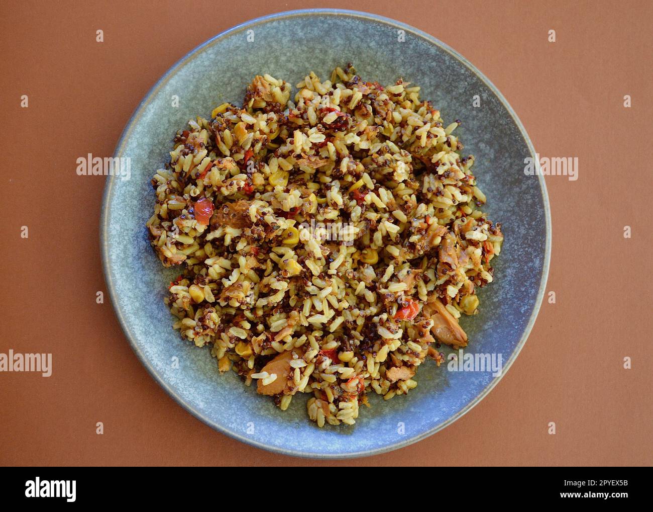 Tuna with brown rice hi-res stock photography and images - Alamy
