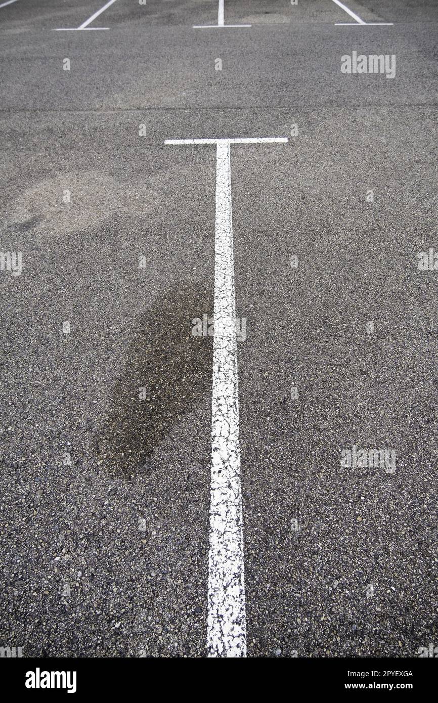 Parking lines on the asphalt Stock Photo - Alamy