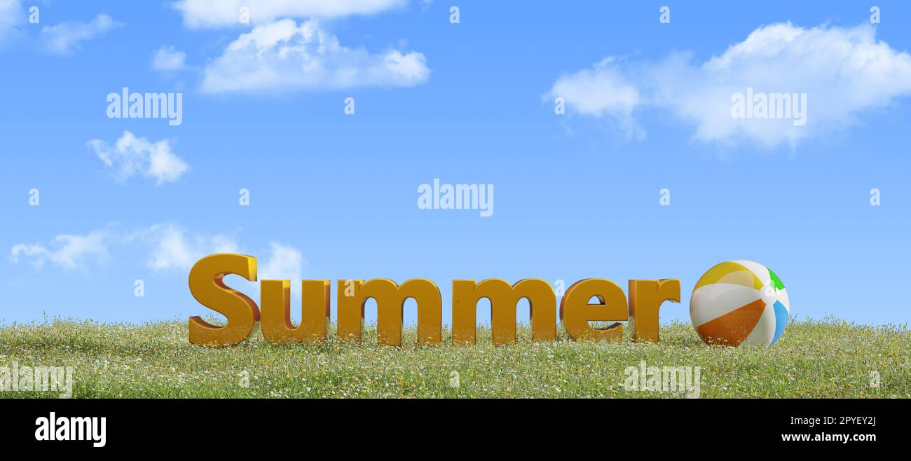 Summer word hi-res stock photography and images - Alamy