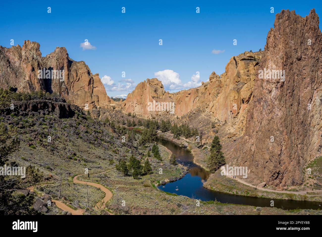 View of the Crooked River in Smith Rock State Park with, which is a ...