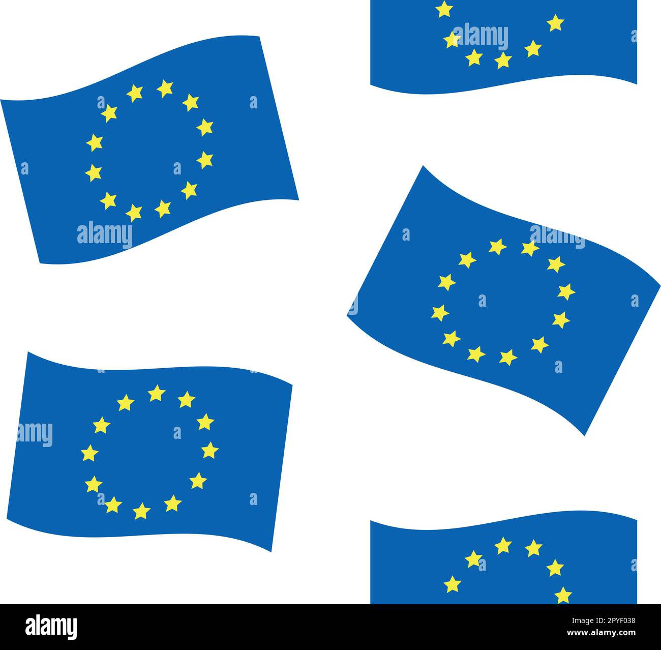 Vector seamless pattern of flat European Union flag isolated on white ...