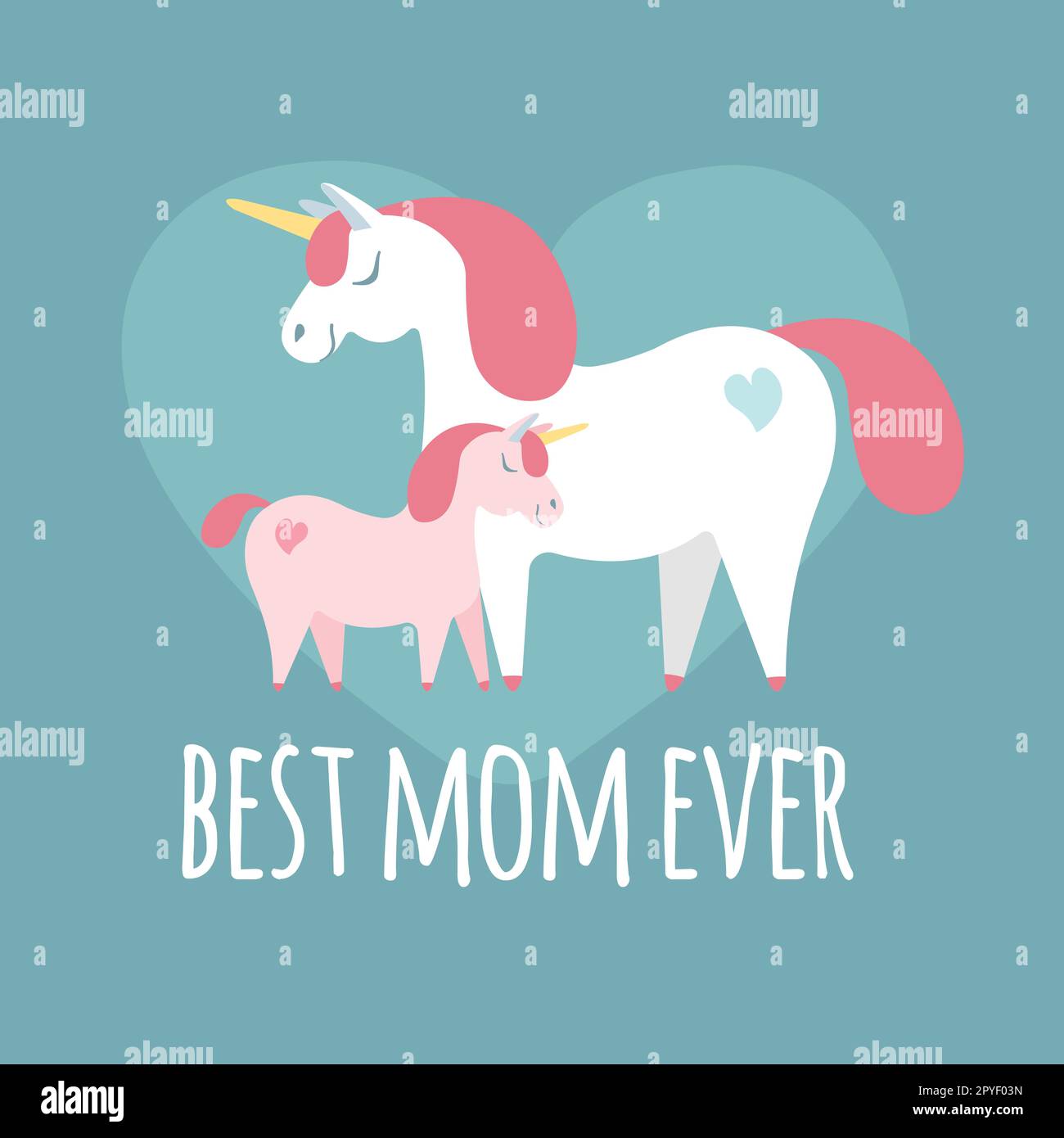 Mom unicorn vector vectors hi-res stock photography and images - Alamy