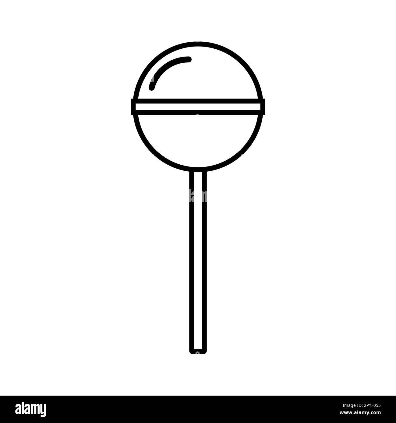 Vector flat outline lollipop candy isolated on white background Stock ...