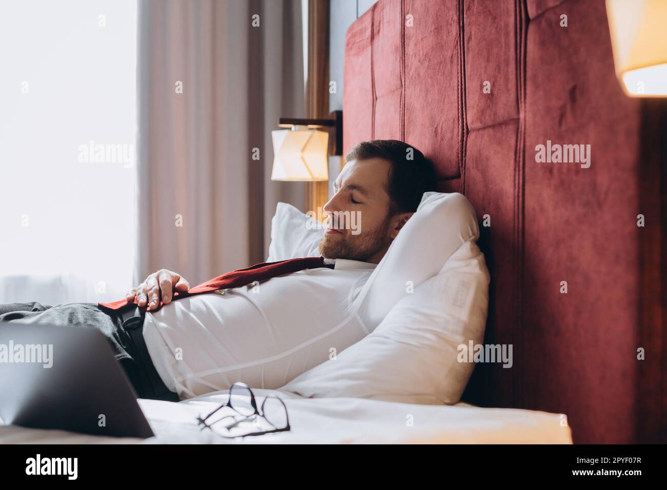 Businessman resting room hi-res stock photography and images - Alamy