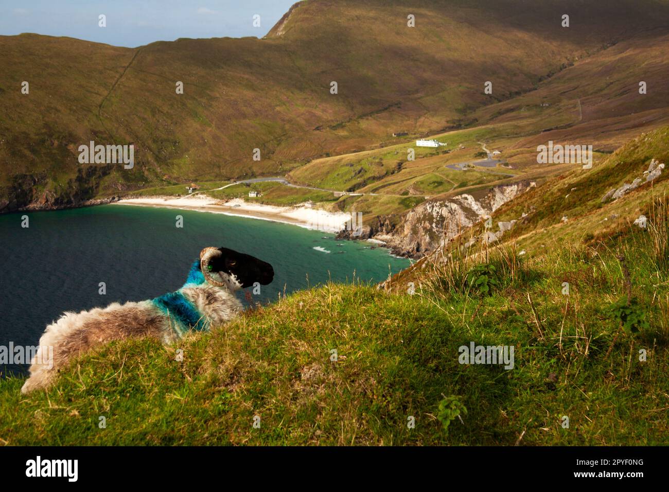 Keem beach on Achill island on the Wild Atlantic Way in County Mayo in ...