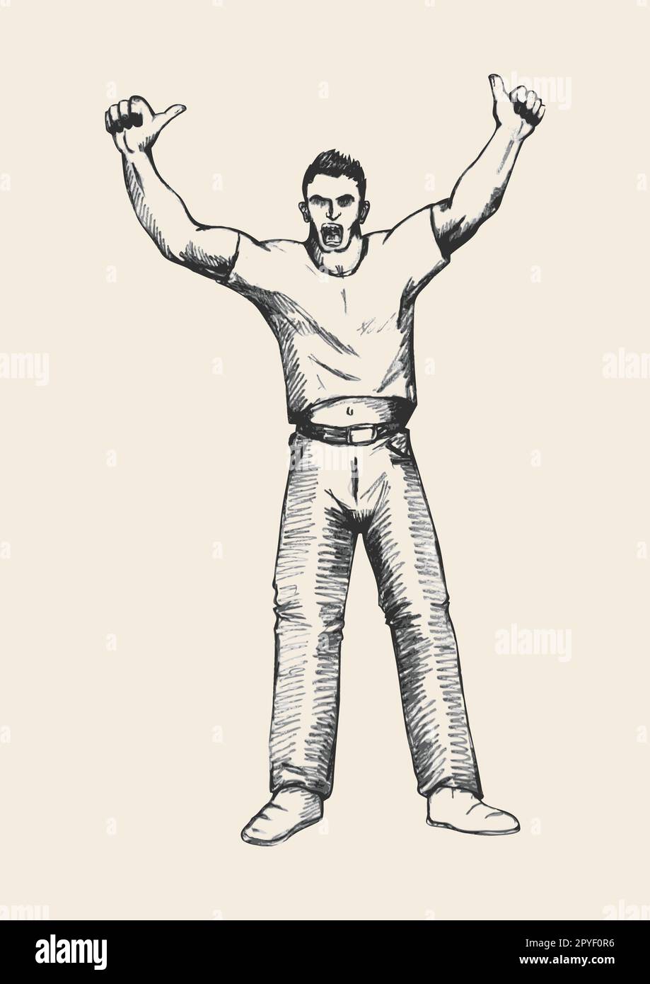Illustration thumbs up sketch hi-res stock photography and images - Alamy