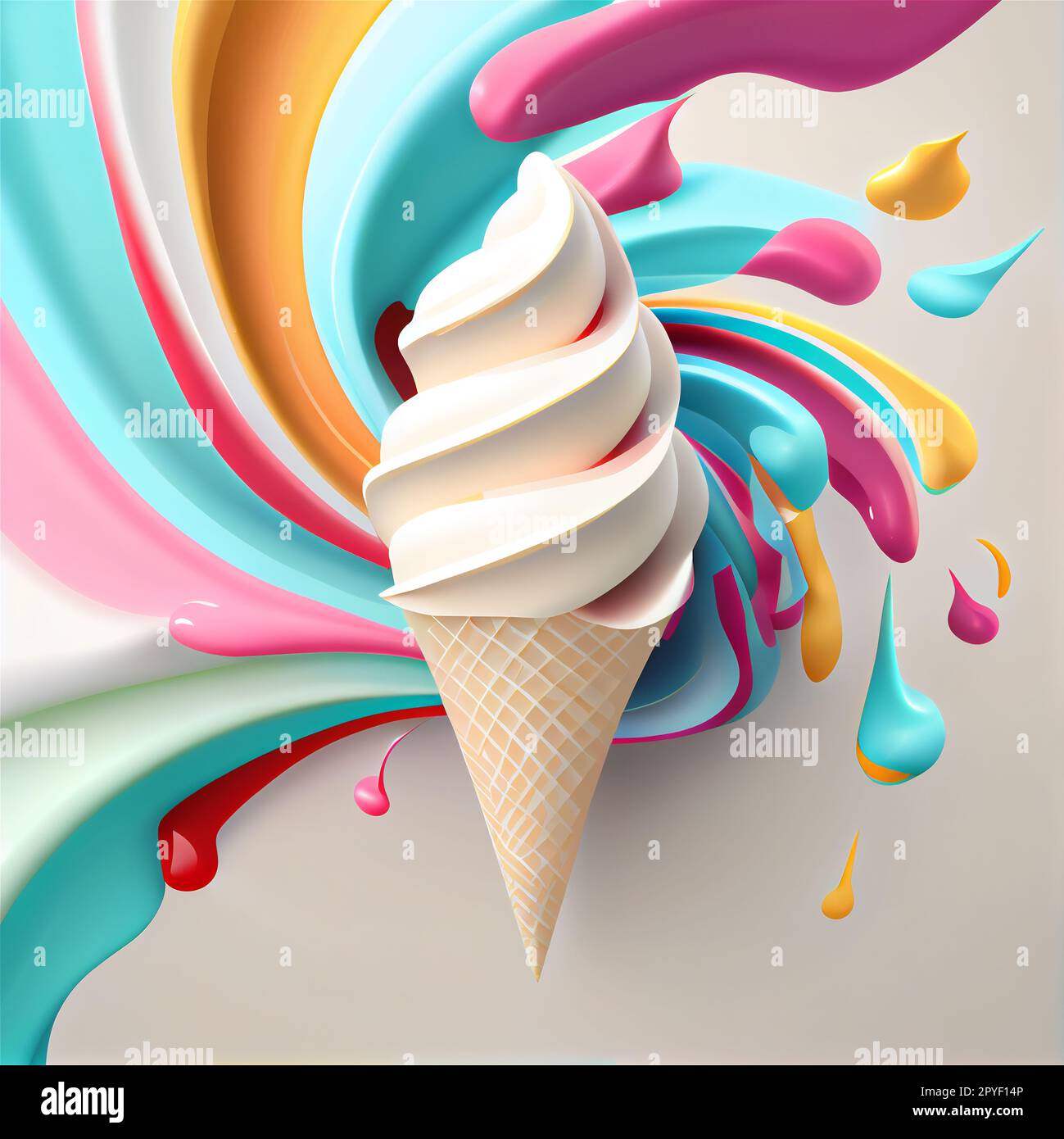 Cream flow hi-res stock photography and images - Alamy