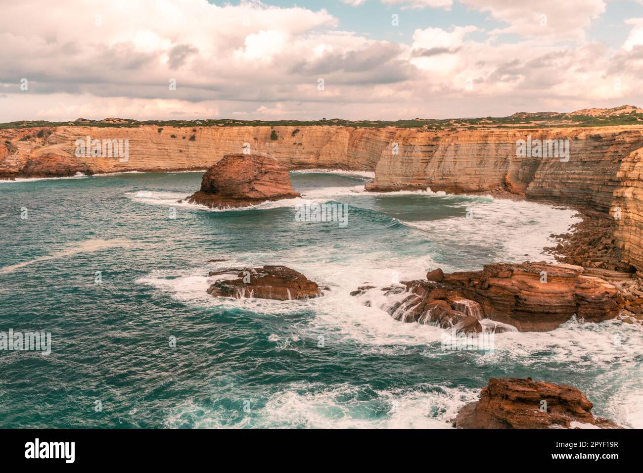 Rocky coastline in the Natural Park of Southwest Alentejo and Costa ...