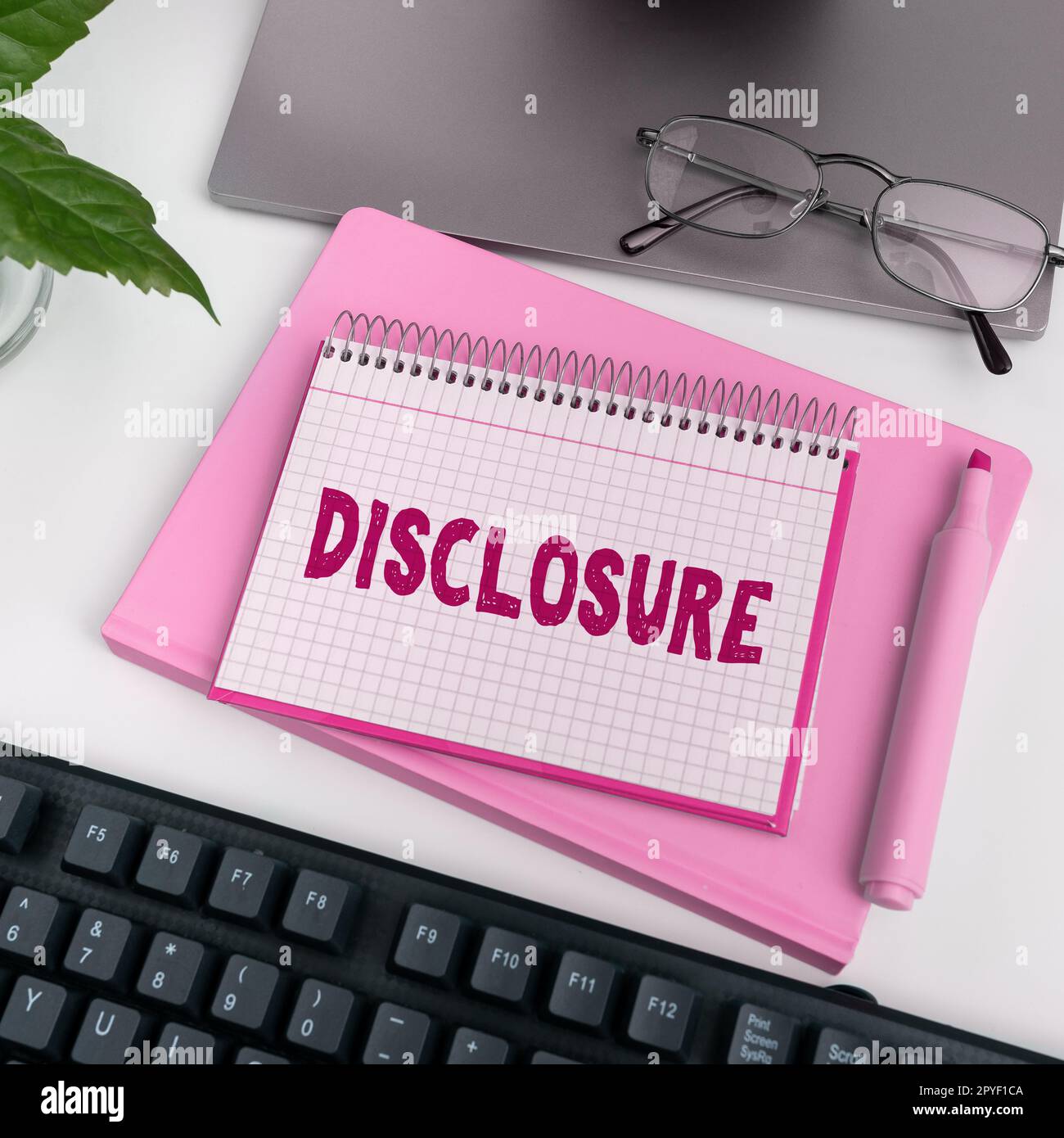 Hand writing sign Disclosure. Conceptual photo The action of making New ...