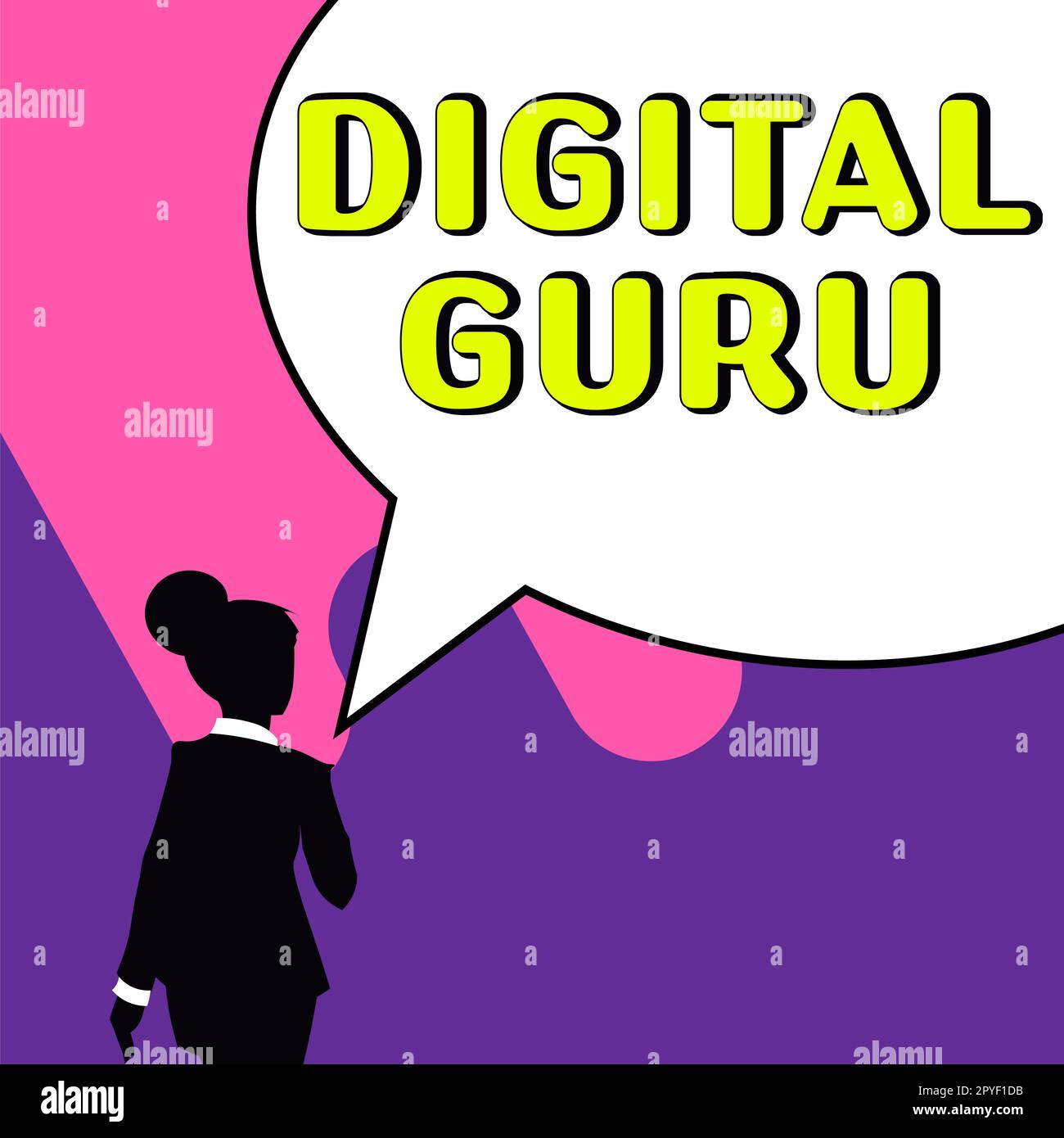 Text sign showing Digital Guru. Word for teacher and intellectual guide ...