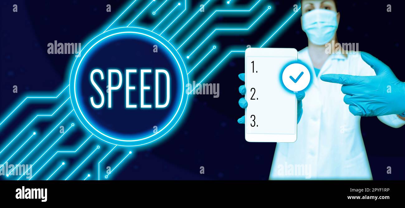 Handwriting text Speed. Conceptual photo rate at which someone or ...