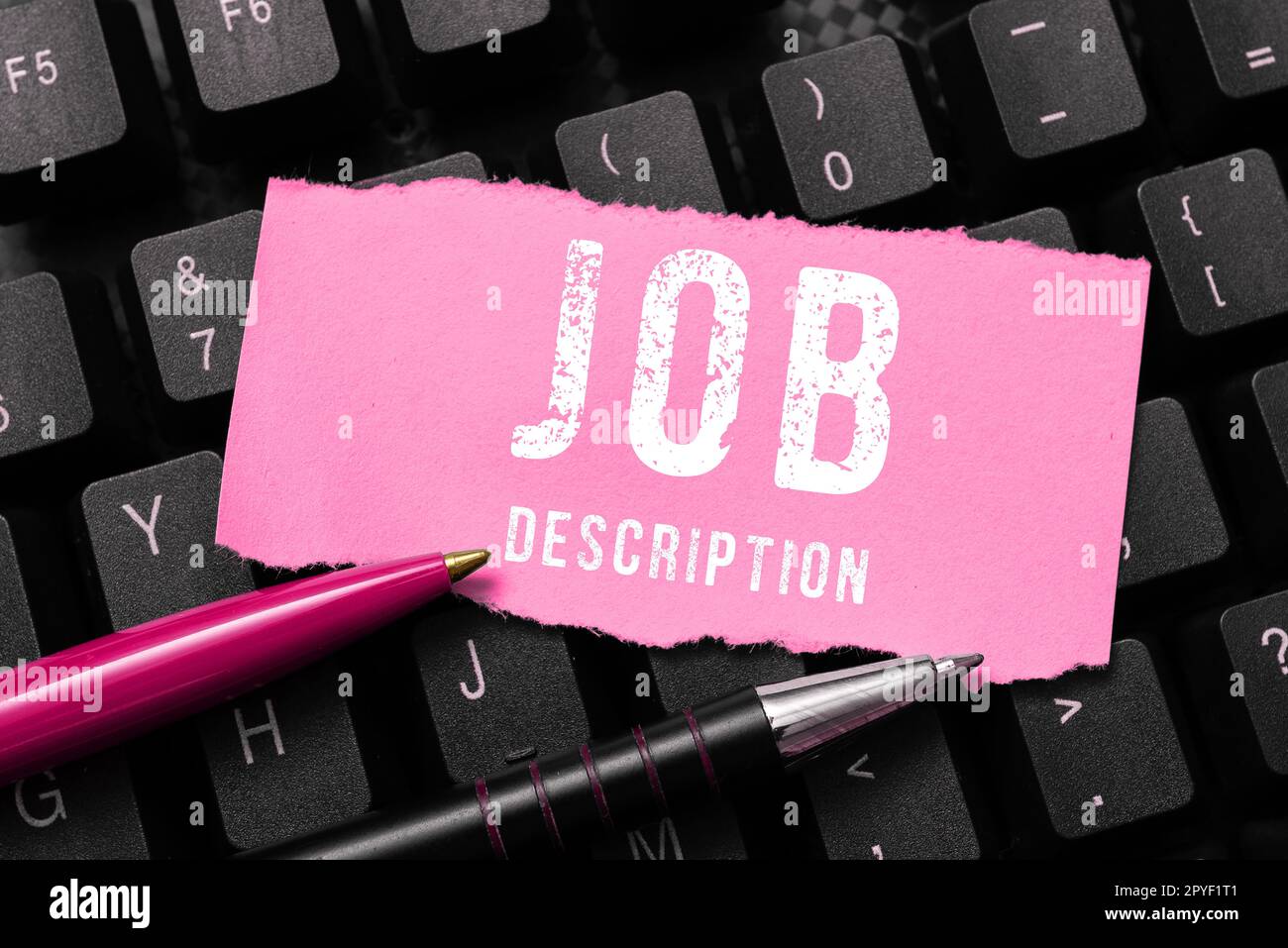 Conceptual caption Job Description. Word for A document that describes ...