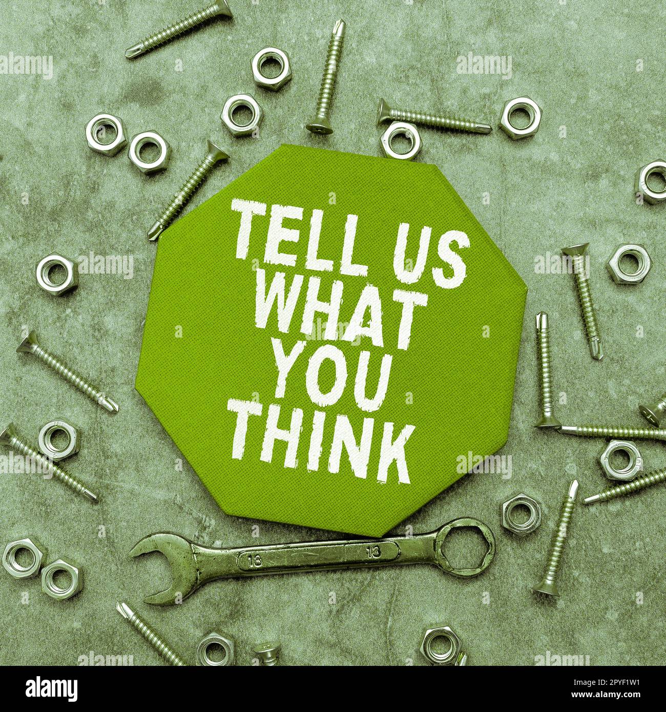 Conceptual caption Tell Us What You Think. Internet Concept Express ...
