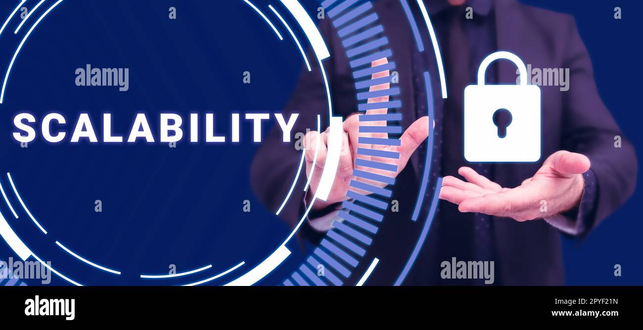 Text showing inspiration Scalability. Conceptual photo capable of being ...