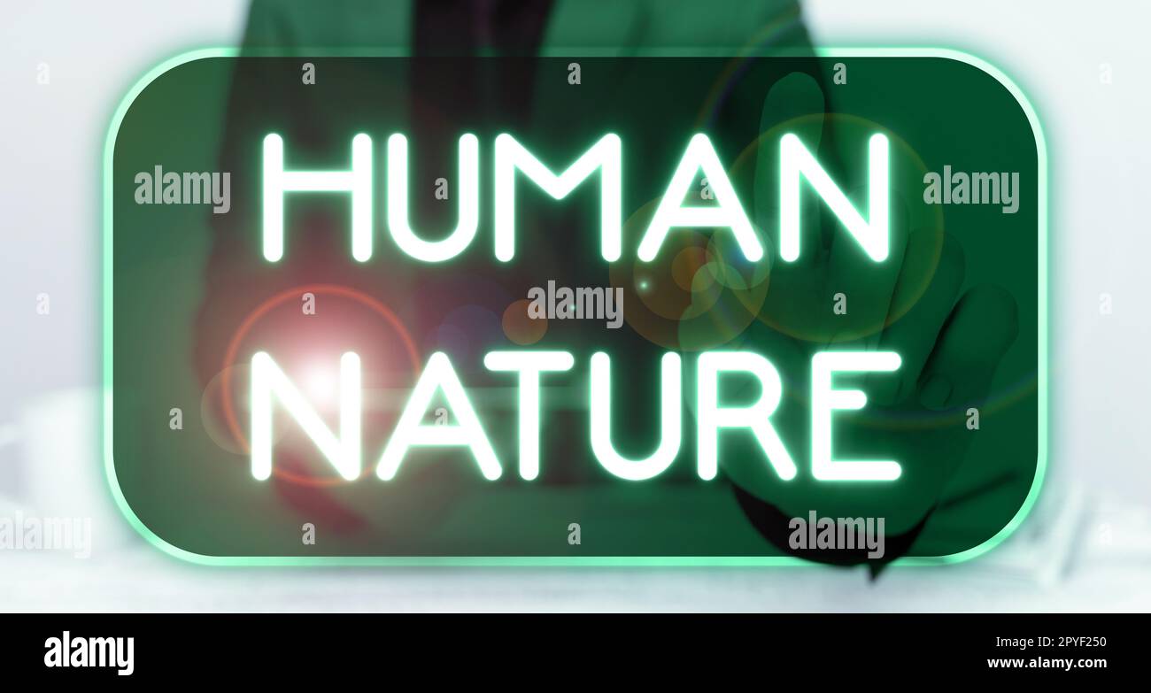 Text showing inspiration Human Nature. Business showcase psychological ...