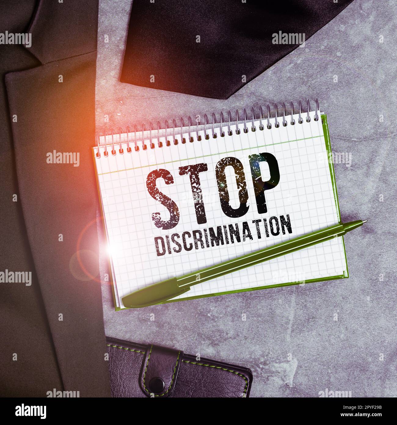 Conceptual display Stop Discrimination. Business concept Prevent ...