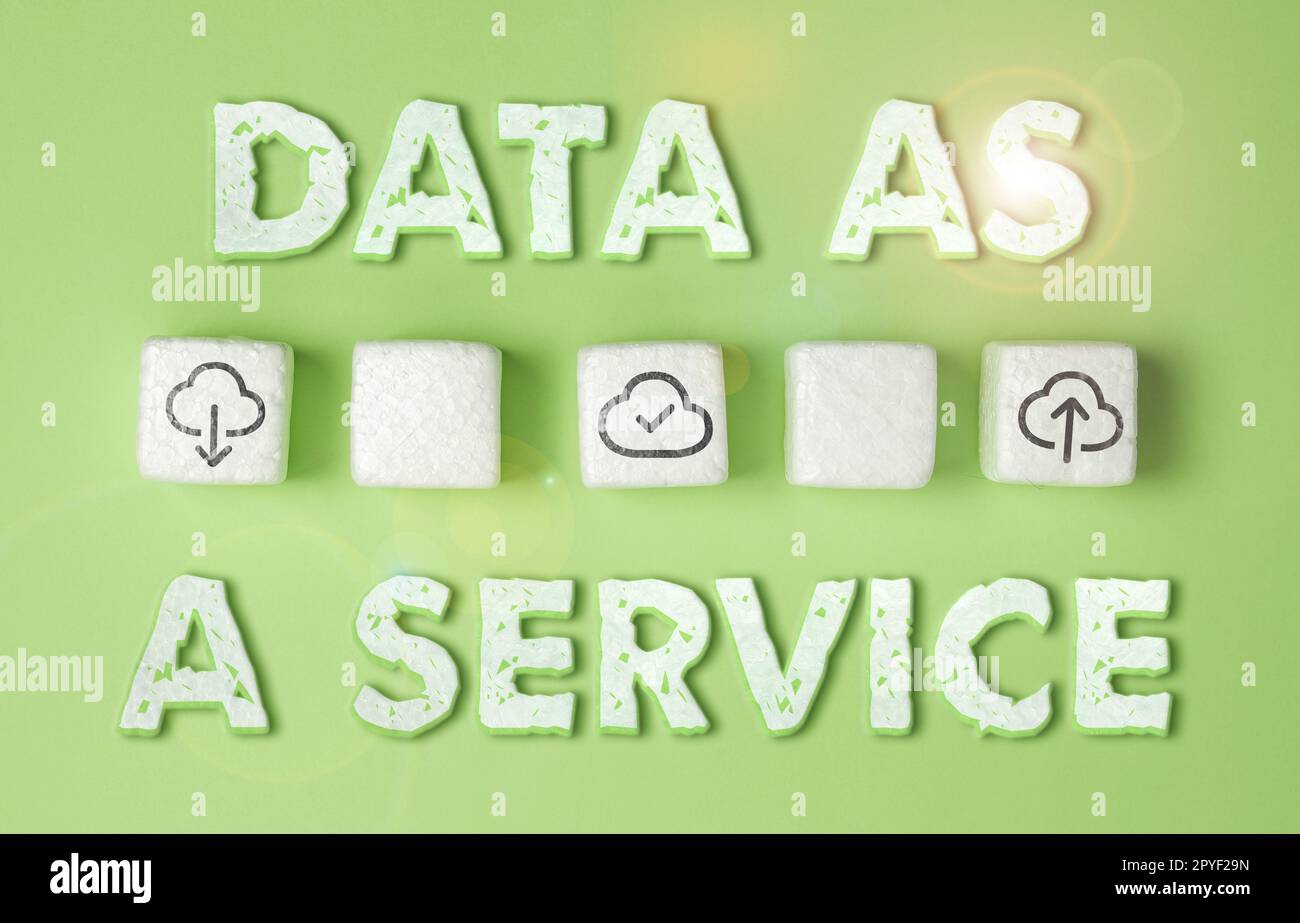 Sign displaying Data As A Service. Business idea act of securing and to ...