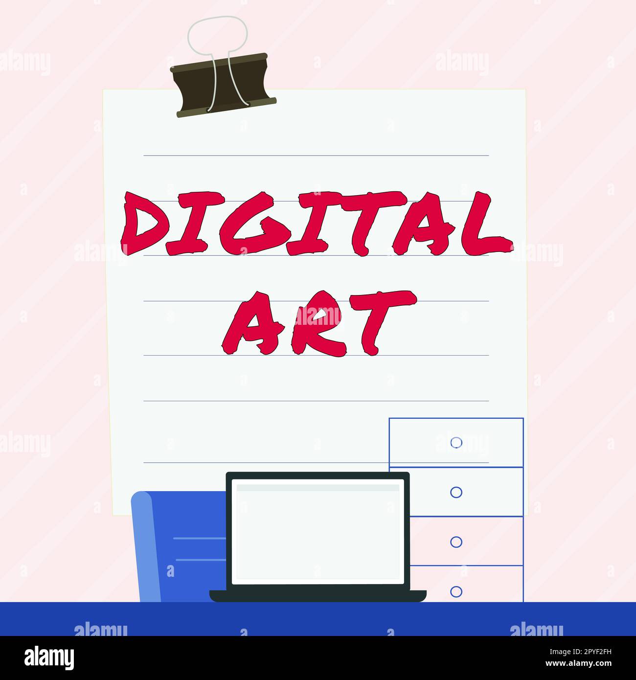 Text showing inspiration Digital Art. Word for use of skill and ...