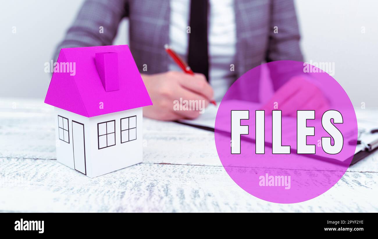 Text caption presenting Files. Word for Folder box for holding loose ...