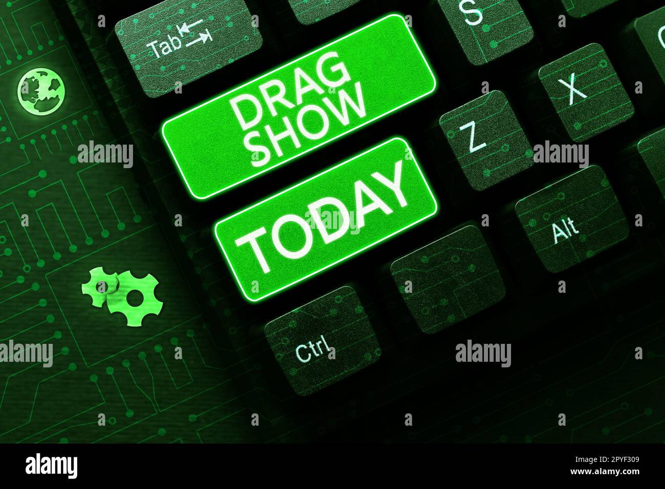 Sign displaying Drag Show. Word Written on competitive event where two ...