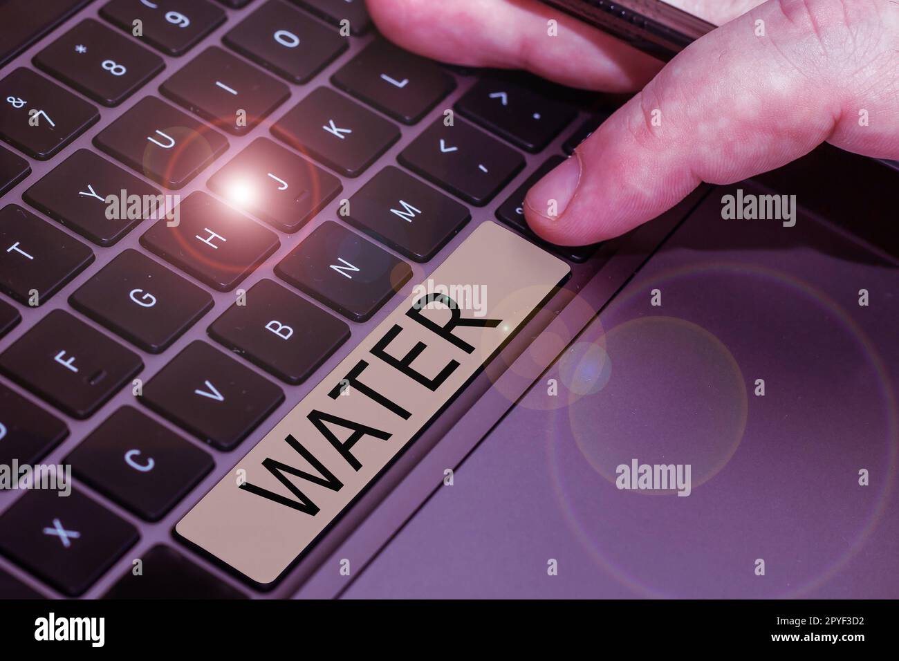 Sign displaying Water. Internet Concept colourless transparent ...