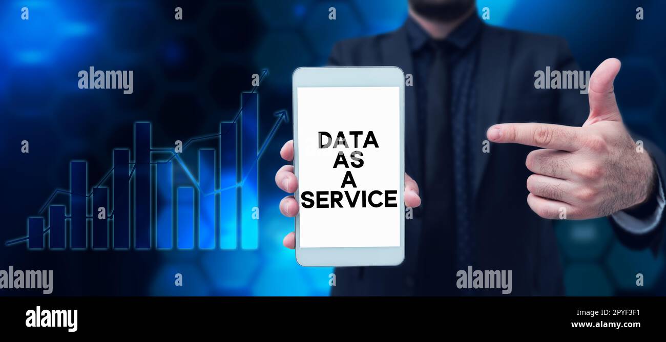 Conceptual display Data As A Service. Concept meaning act of securing ...
