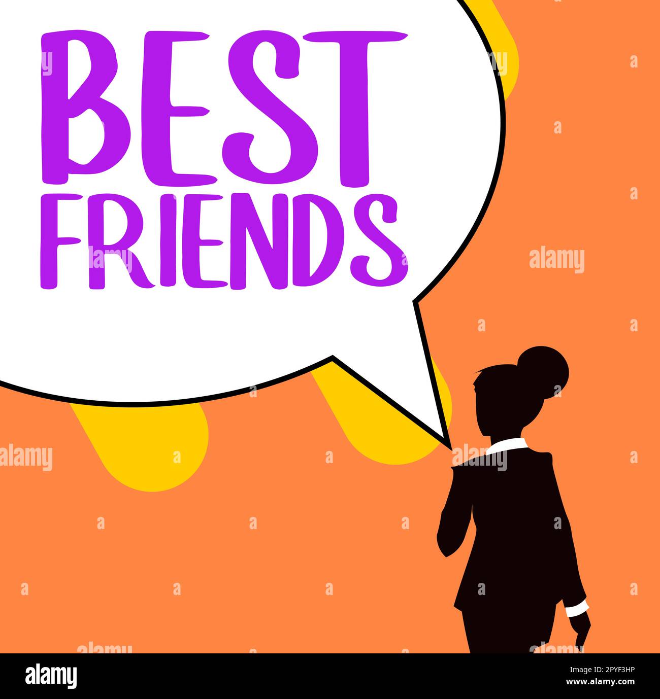 Conceptual caption Best Friends. Word Written on A person you value ...
