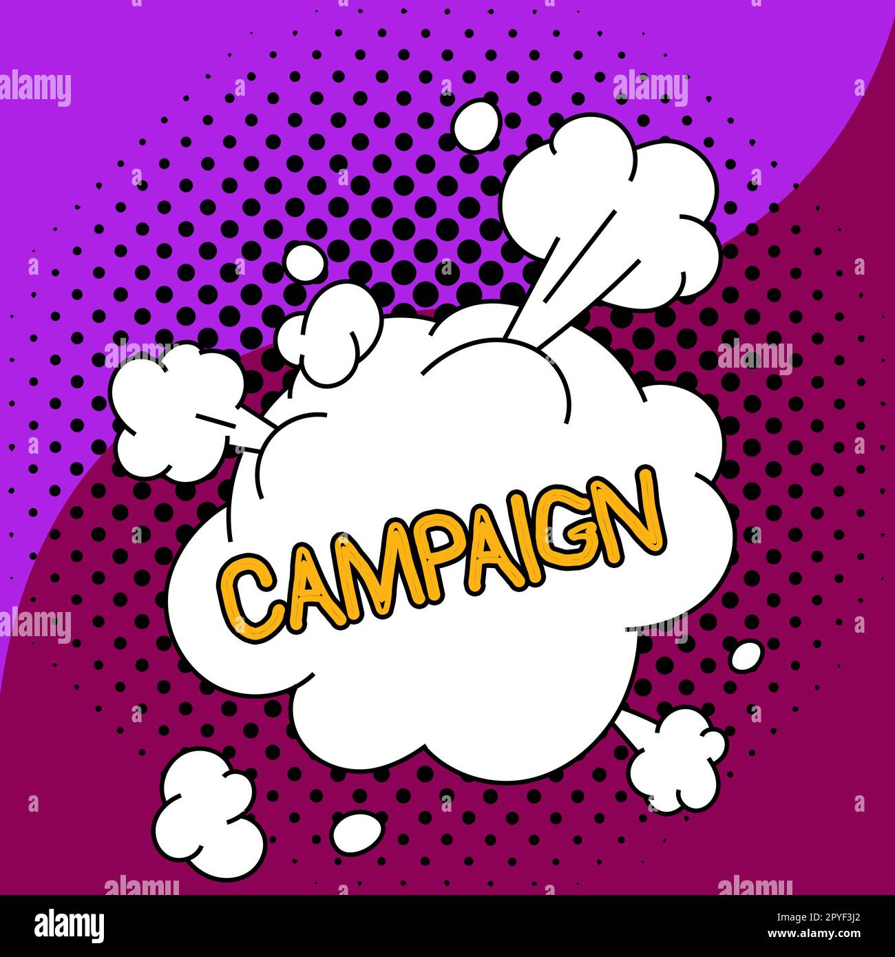 Conceptual caption Campaign. Concept meaning organized course of action ...