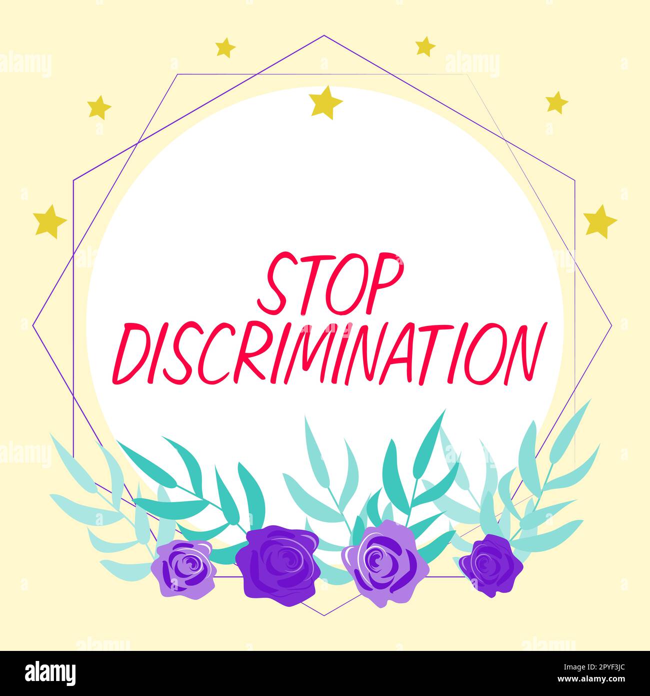 Handwriting text Stop Discrimination. Business showcase Prevent Illegal ...