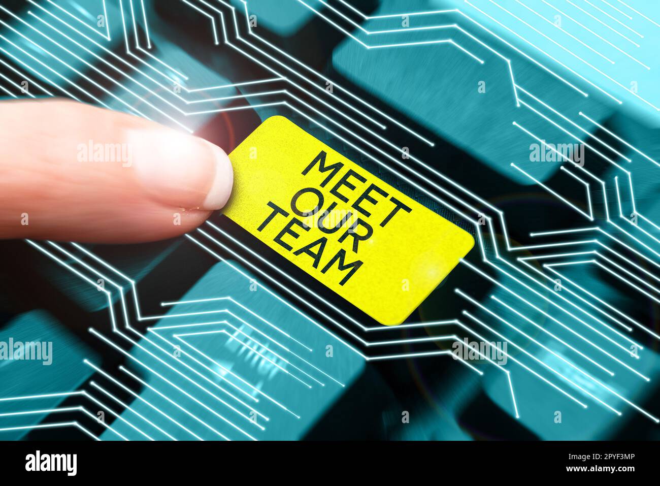Text sign showing Meet Our Team. Business idea introducing another ...
