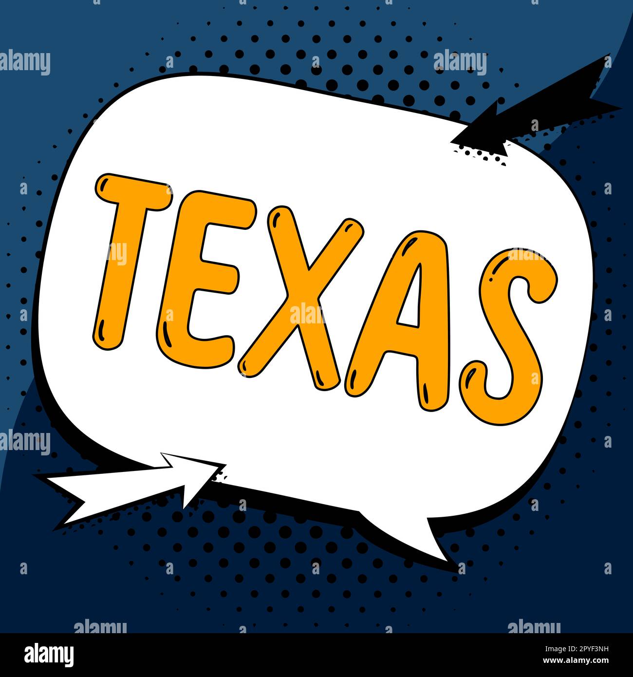 Sign displaying Texas. Concept meaning a state in the South Central ...