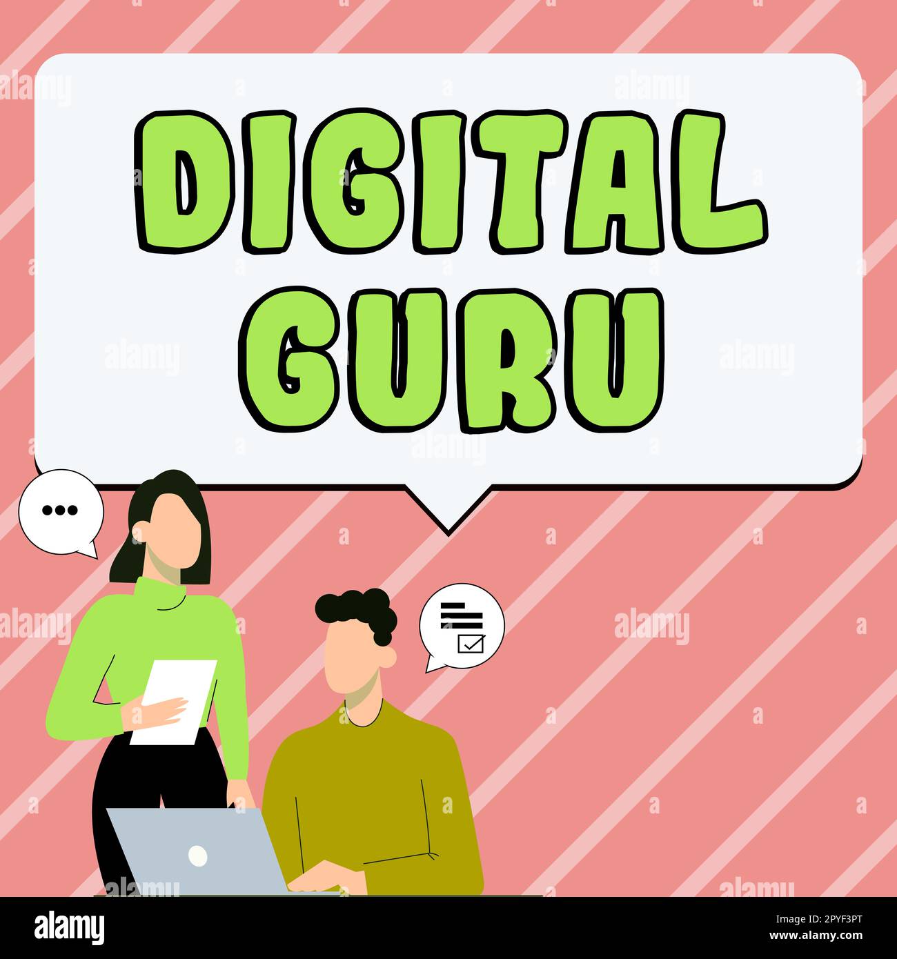 Conceptual caption Digital Guru. Business concept teacher and ...