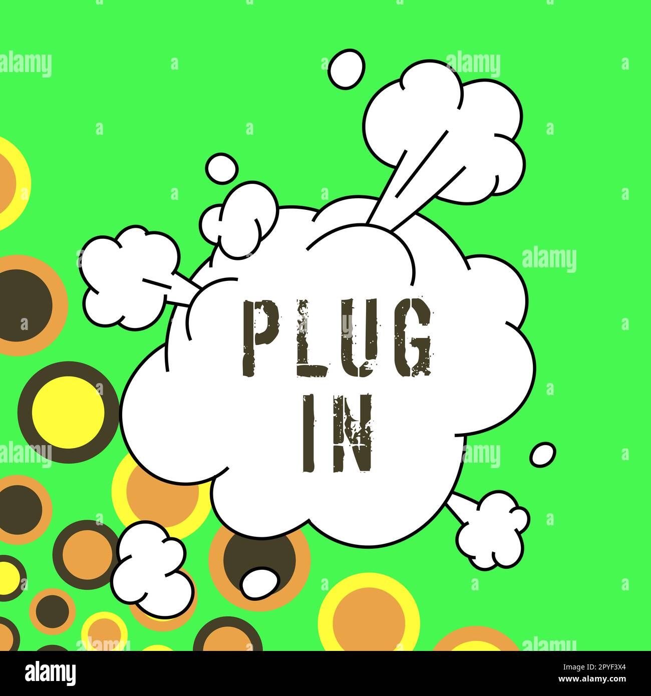 Conceptual caption Plug In. Business approach putting device into ...