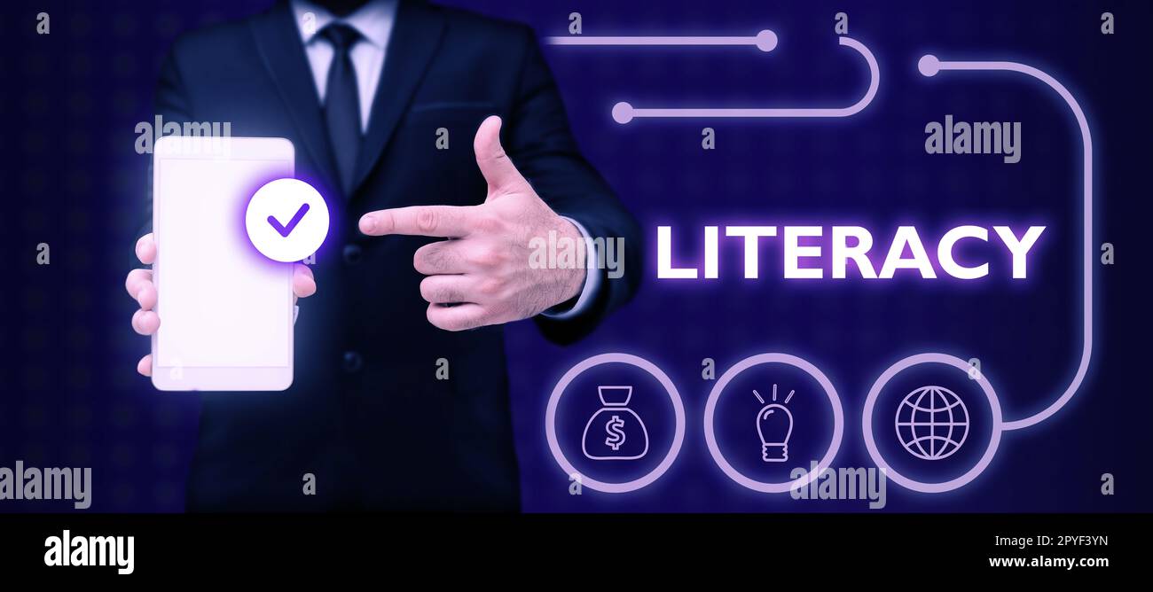 Conceptual display Literacy. Business idea ability to read and write ... Conceptual display Literacy. Business idea ability to read and write ...