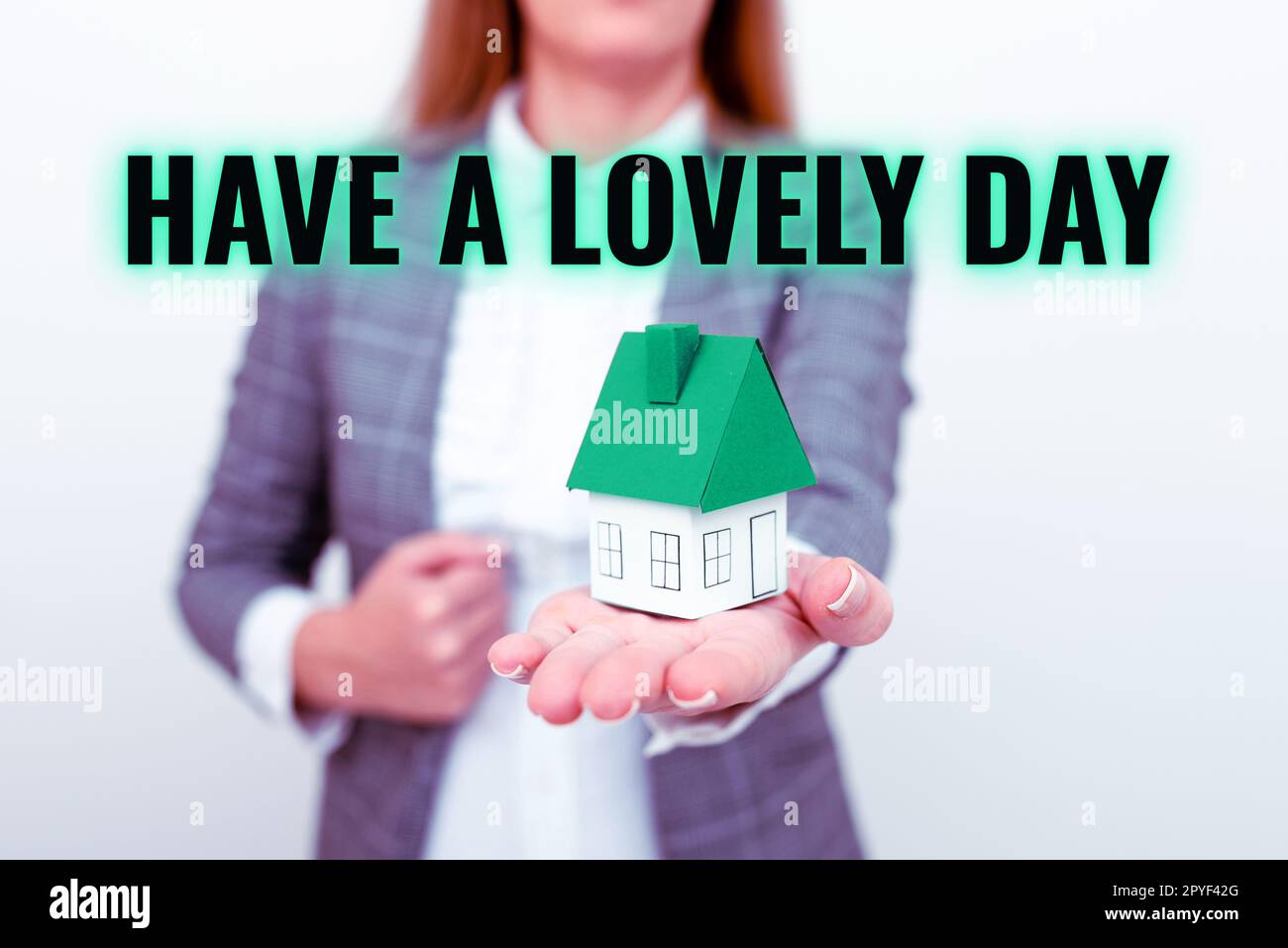 Hand writing sign Have A Lovely Day. Business overview Nice gesture ...