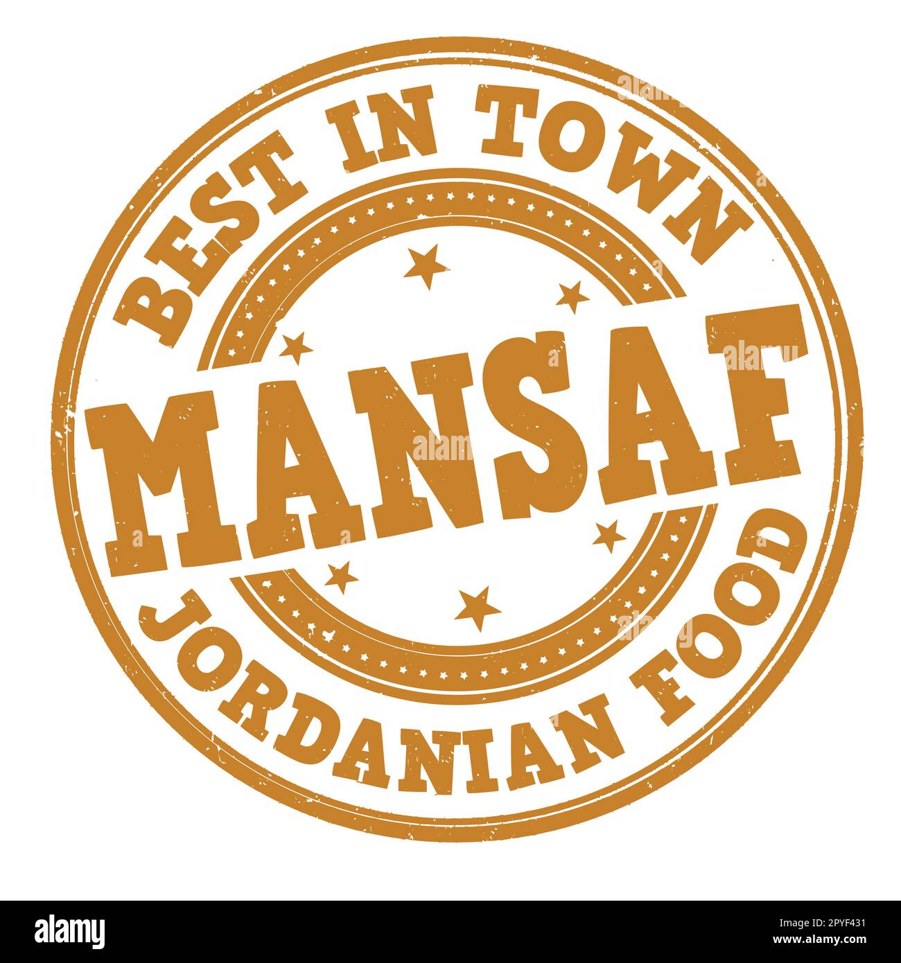 Mansaf grunge rubber stamp on white background, vector illustration ...