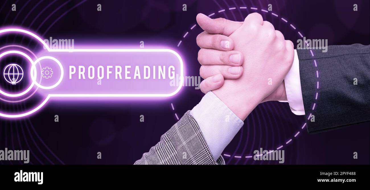 Handwriting Text Proofreading Business Idea Act Of Reading And Marking Spelling Grammar And