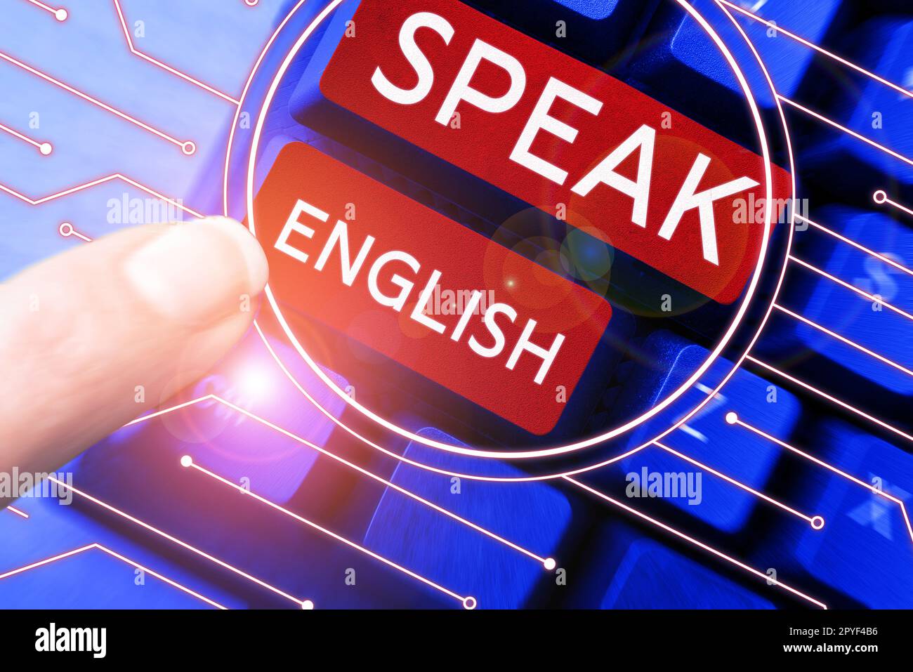 Hand writing sign Speak English. Business showcase Study another ...