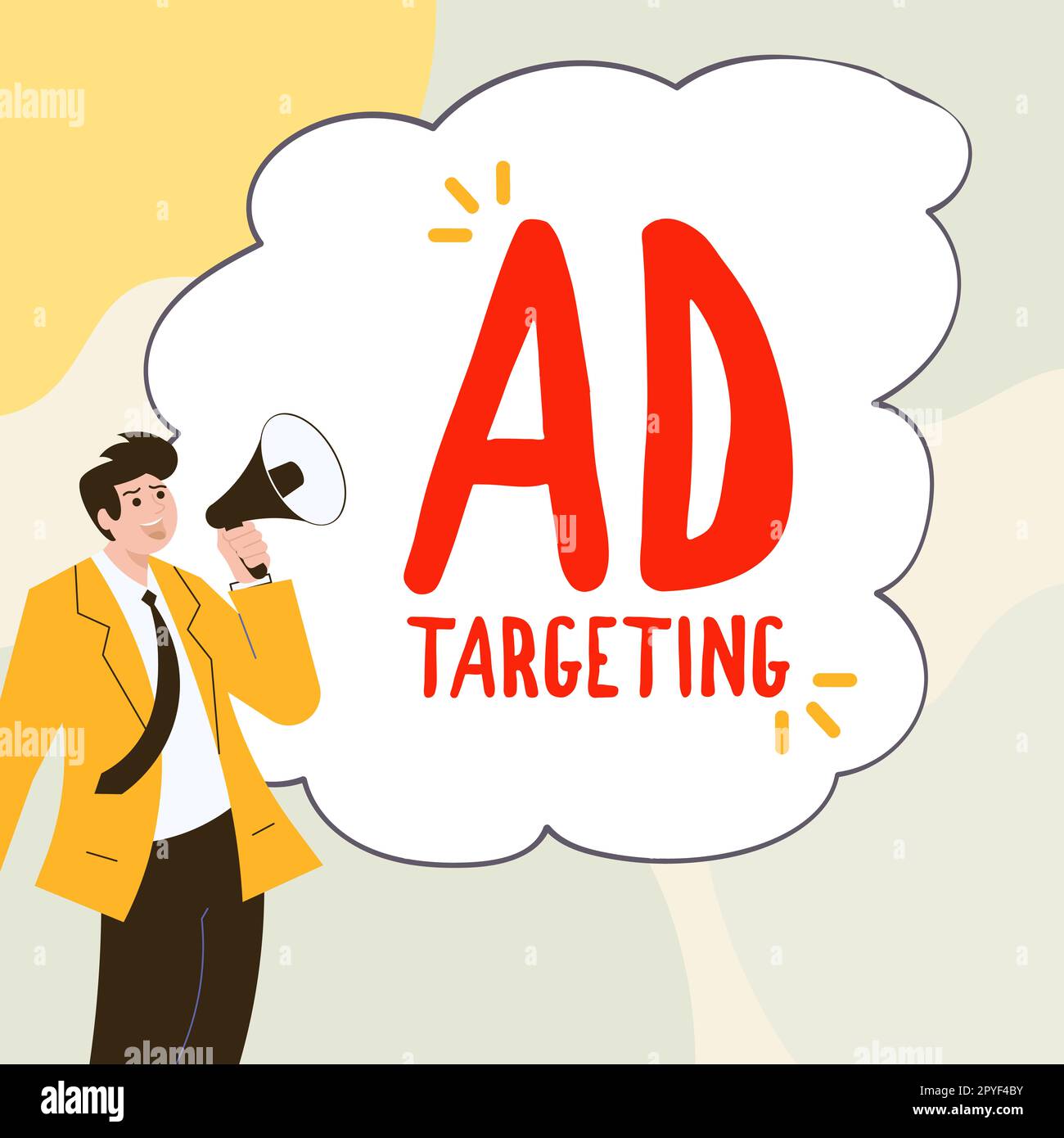 Sign displaying Ad Targeting. Business showcase target the most ...