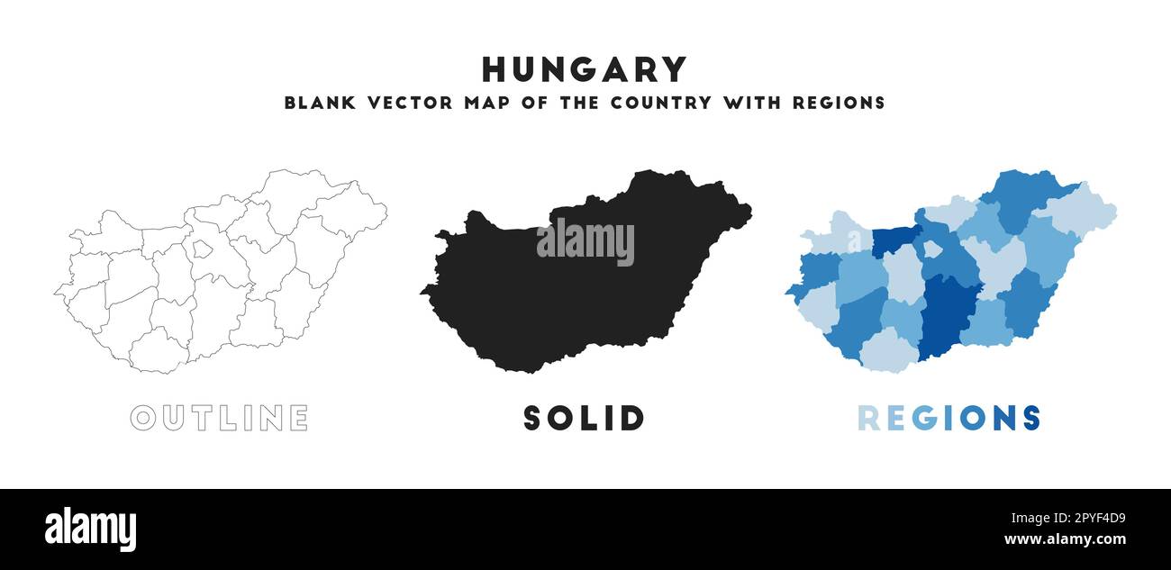 Hungary map. Borders of Hungary for your infographic. Vector country ...