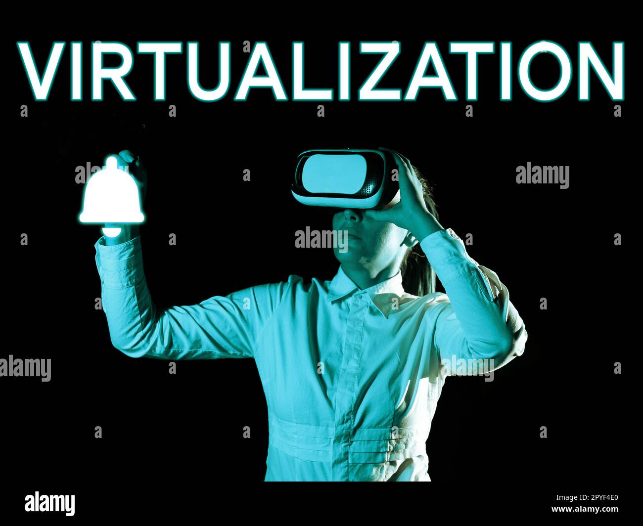 Inspiration showing sign Virtualization. Business idea application of ...