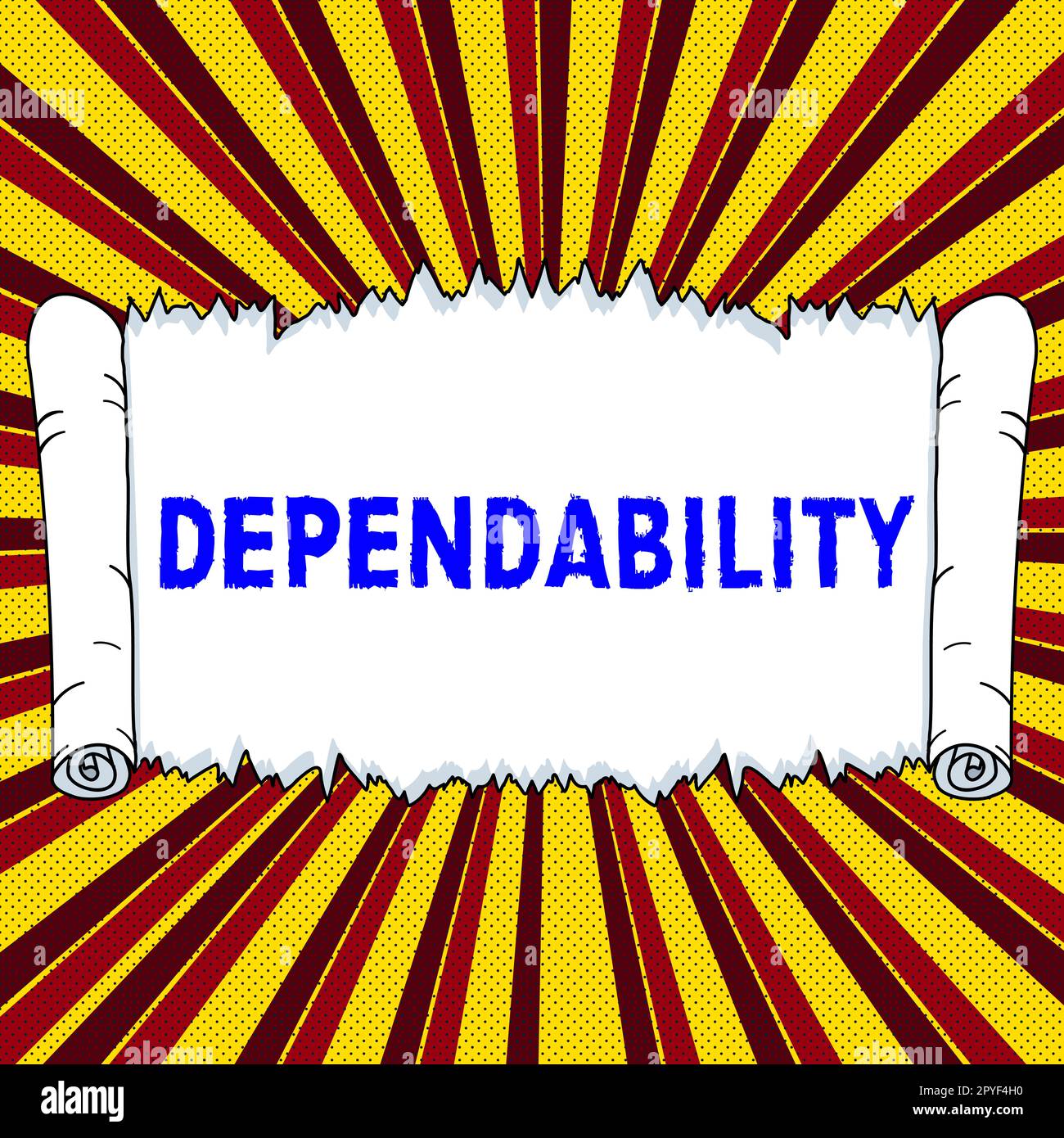Sign displaying Dependability. Business showcase capable of being ...