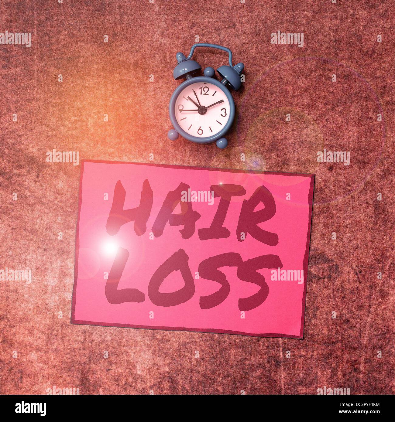 Text sign showing Hair Loss. Concept meaning Loss of human hair from ...