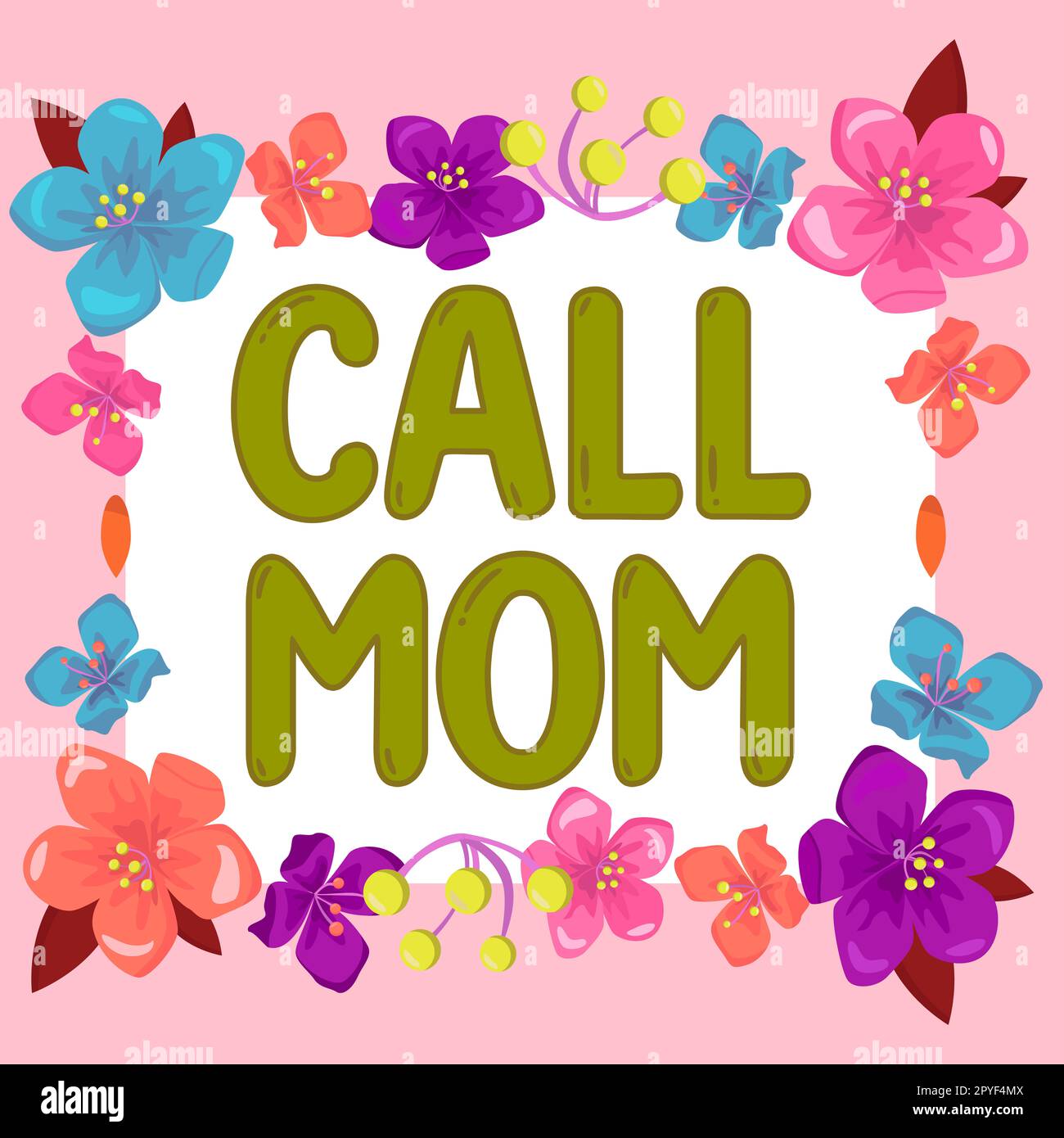 Hand writing sign Call Mom. Conceptual photo Attempting to communicate ...