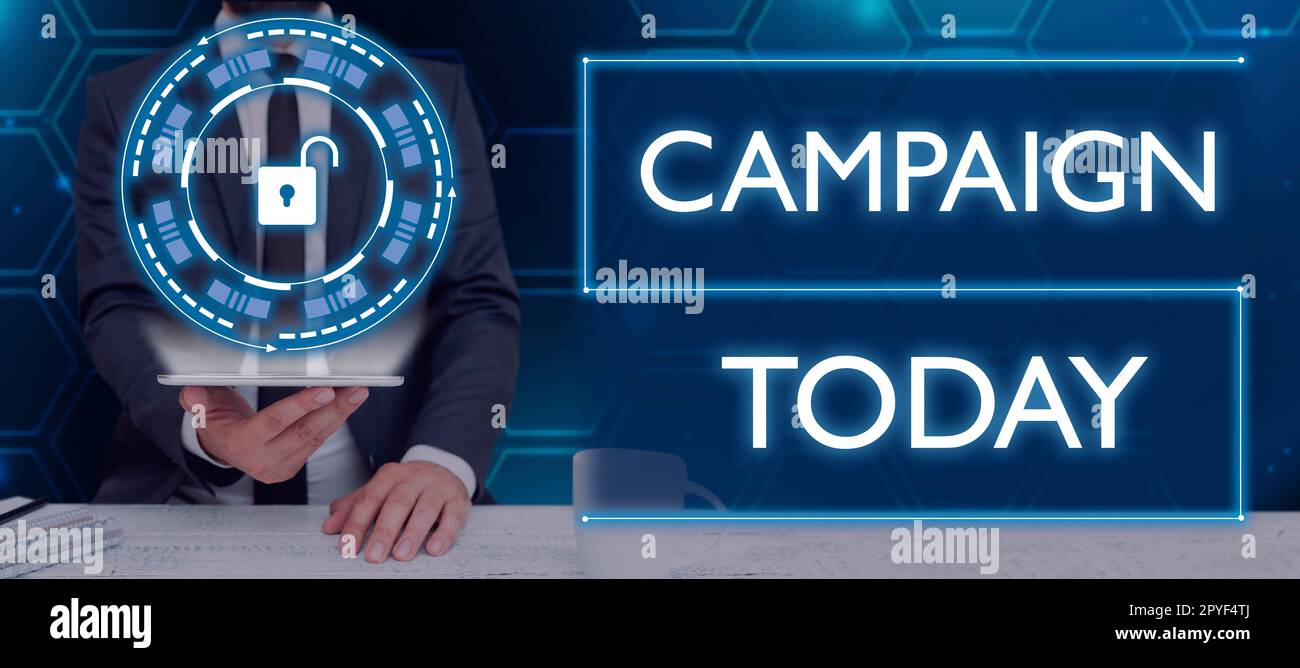 Handwriting text Campaign. Internet Concept organized course of action ...