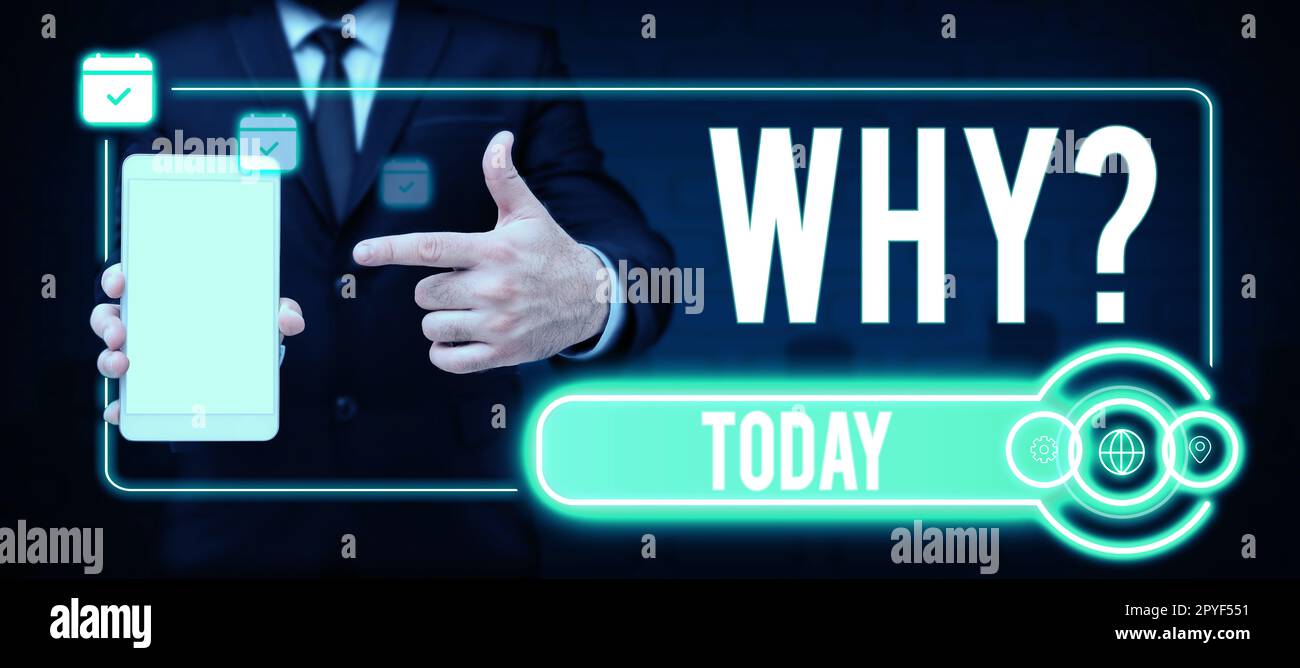 Handwriting text Why. Word Written on Asking for what reason and ...