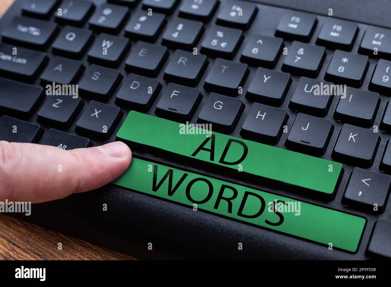 Text sign showing Ad Words. Business approach oversee and control the ...